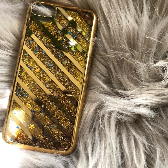 Accessories | New Iphone 7 Gold Glitter Motion Silicone Case | Poshmark